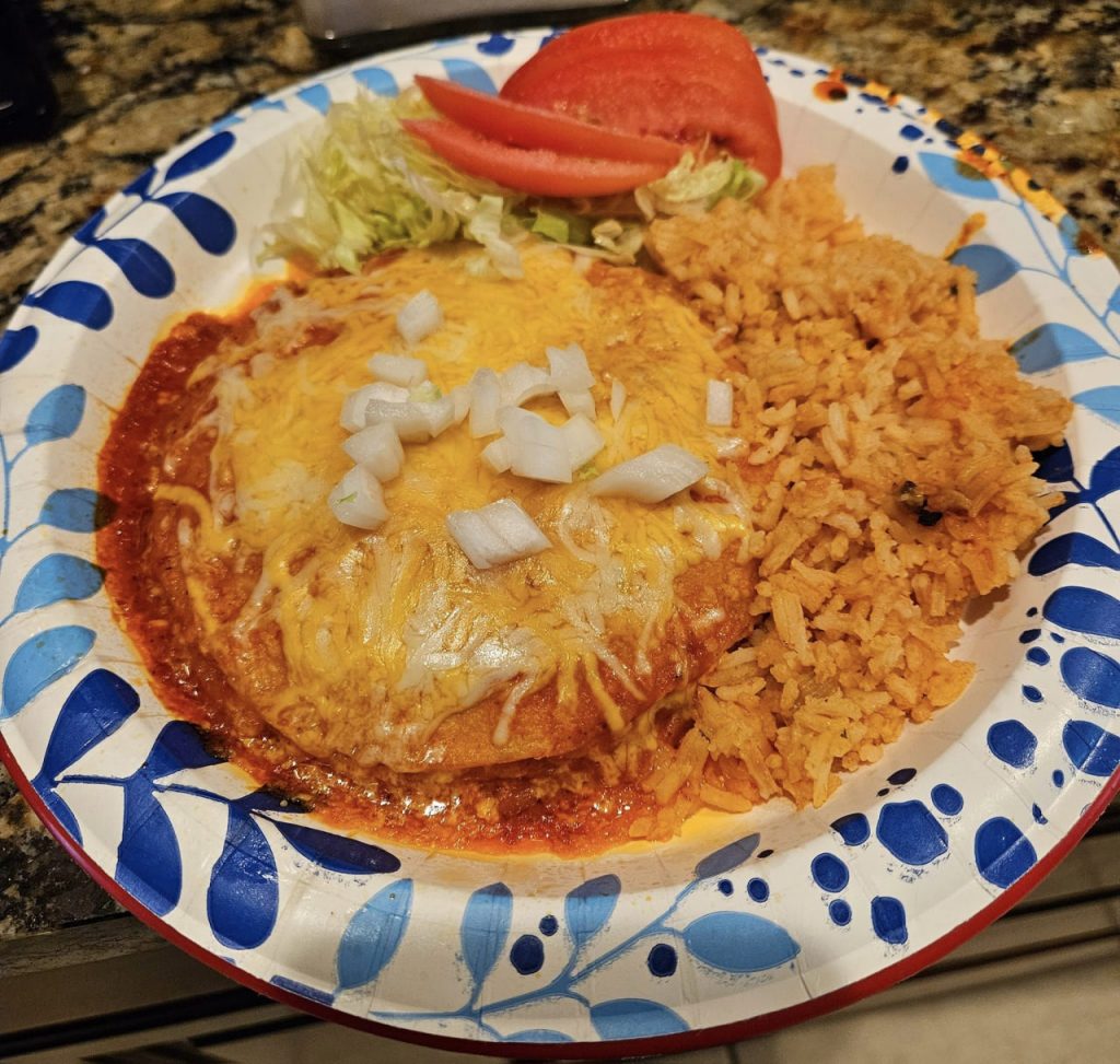 Red Chile Ground Beef & Cheese Stacked Enchiladas - Easy DIY Recipes