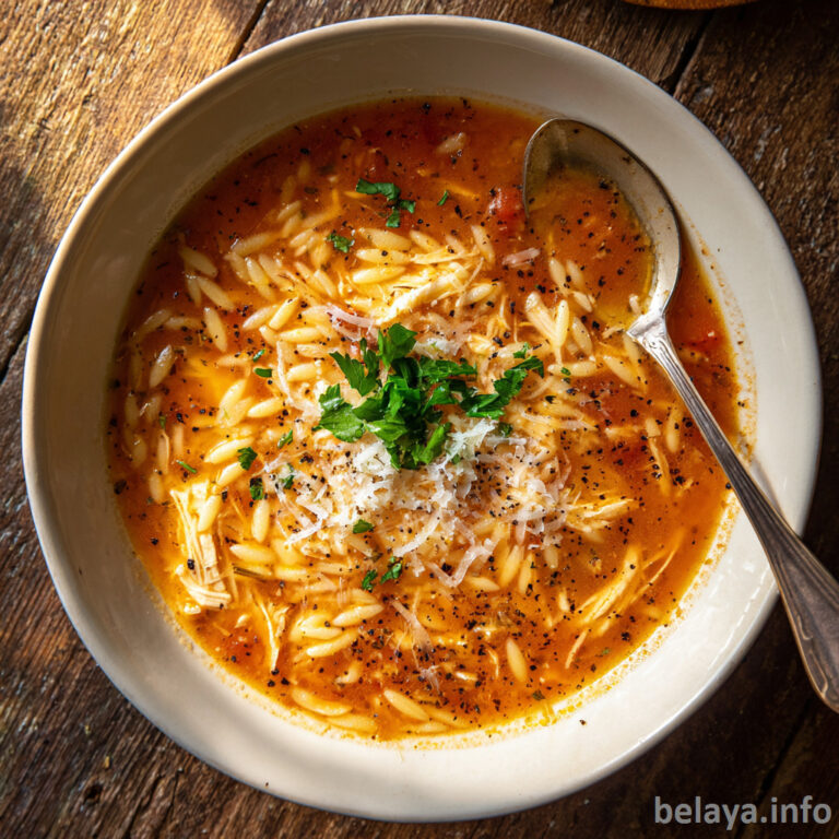 Rosa Mariana Soup (Italian Orzo Soup with Chicken and Tomato) - Easy ...