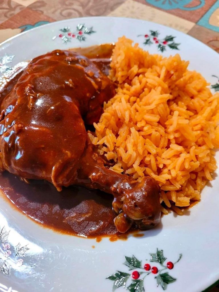 Chicken Mole With Rice - Easy DIY Recipes