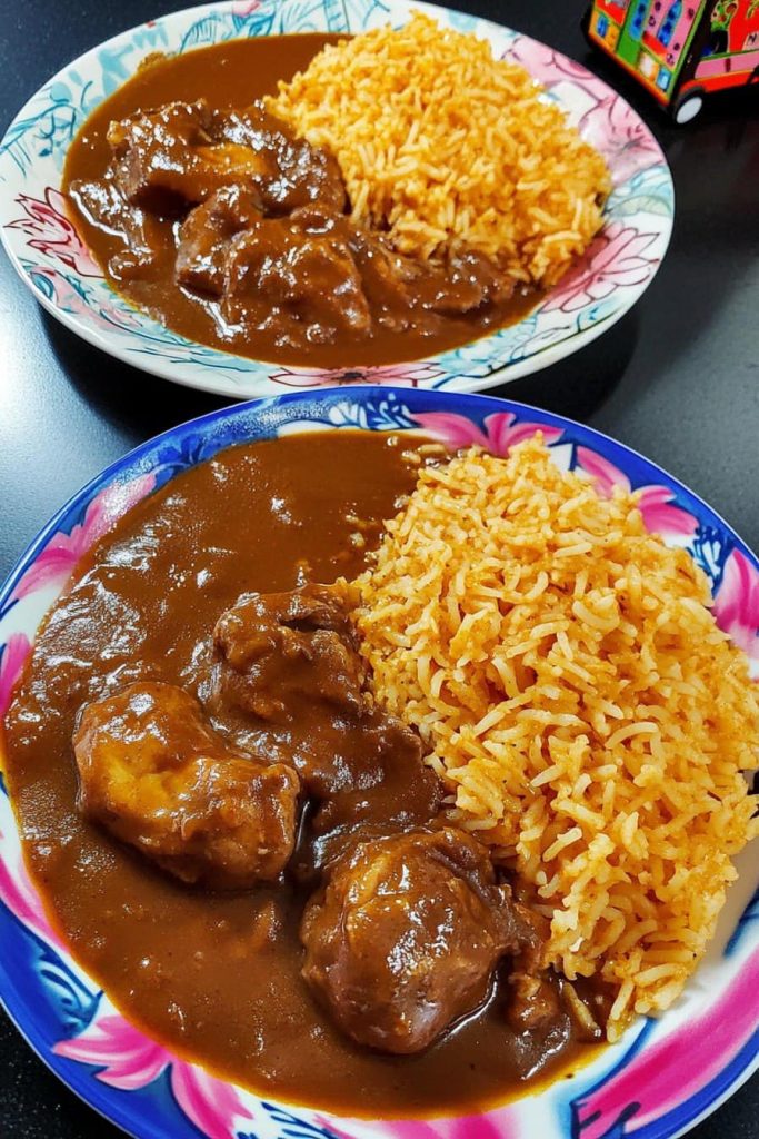 Chicken Mole With Rice for dinner - Easy DIY Recipes