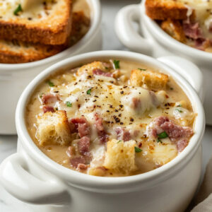 Reuben Chowder with Rye Croutons - Easy DIY Recipes
