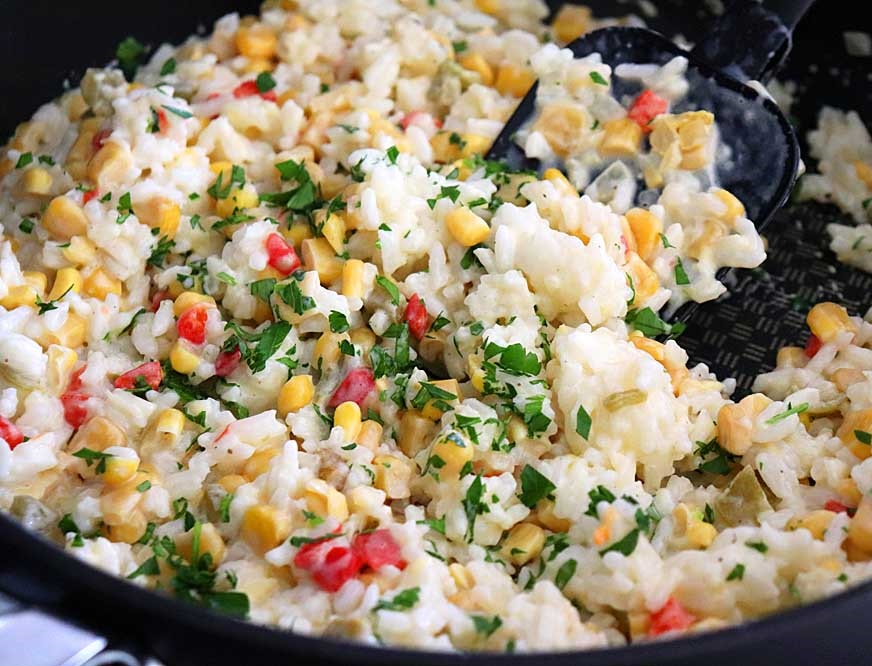 Tortilla Crusted Chicken With Creamy Poblano Rice - Easy DIY Recipes