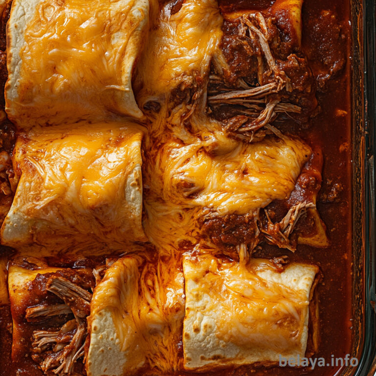 Red Chile Shredded Beef Enchiladas - Easy DIY Recipes