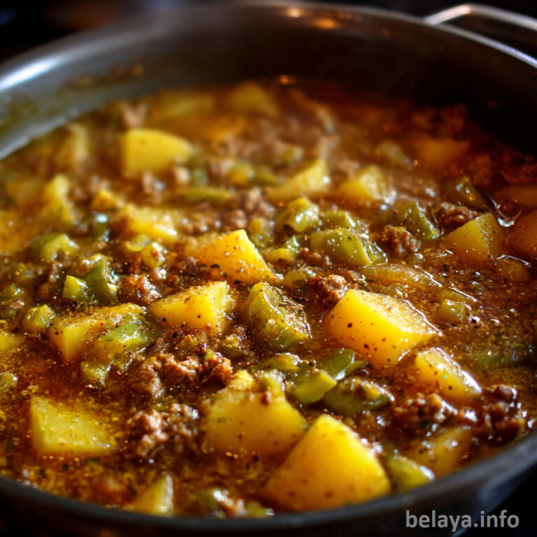 Hatch Green Chile Stew With Ground Beef - Easy DIY Recipes