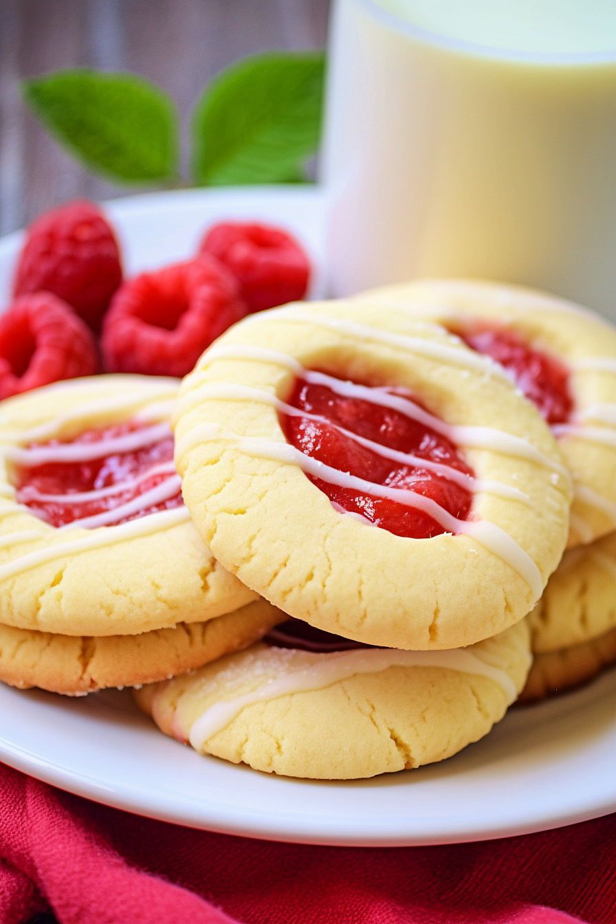 Raspberry Shortbread Cookies - Easy DIY Recipes