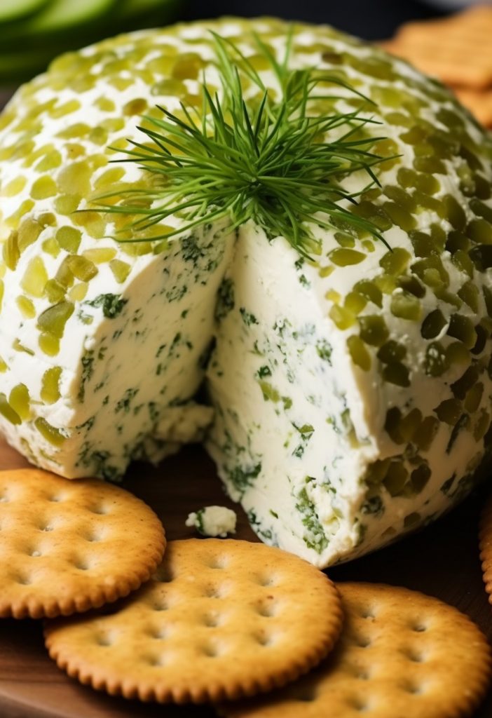 Pickle-Infused Cheese Sphere - Easy DIY Recipes