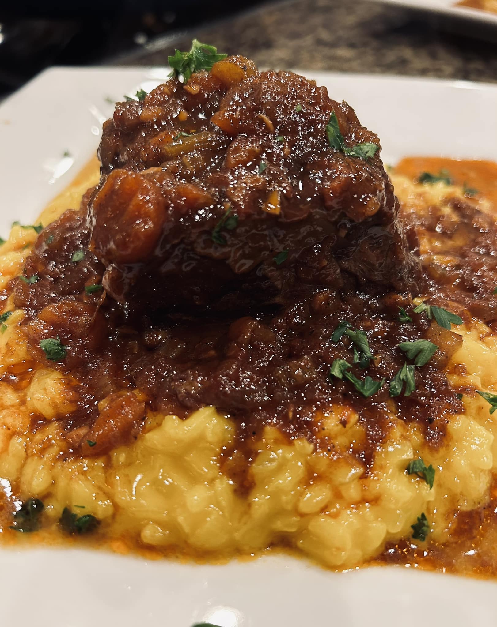 Braised Short Ribs over Risotto Milanese - Easy DIY Recipes