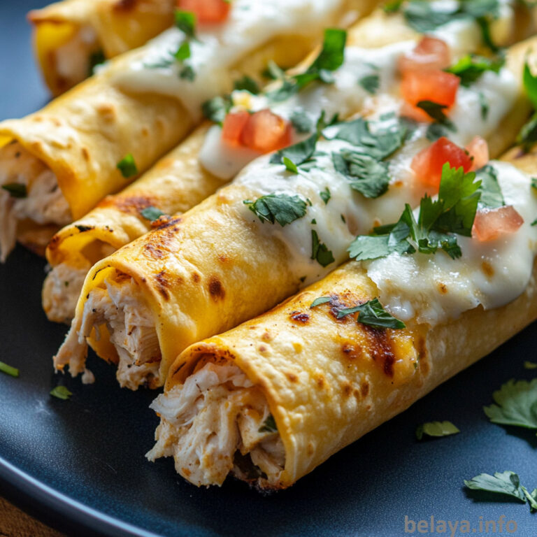 Baked Cream Cheese Chicken Taquitos - Easy DIY Recipes