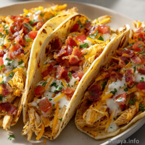 Chicken Bacon Ranch Tacos - Easy DIY Recipes