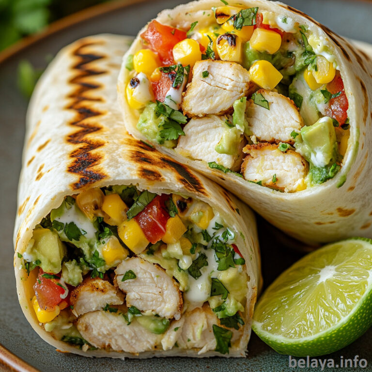 Chicken Avocado Ranch Burritos with Lime Wedges - Easy DIY Recipes