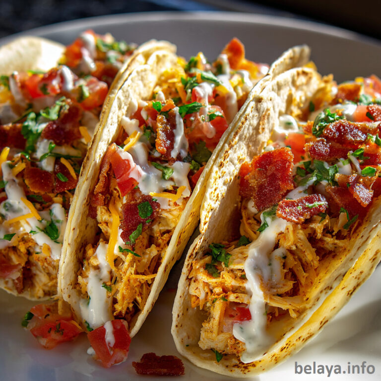 Chicken Bacon Ranch Tacos - Easy DIY Recipes