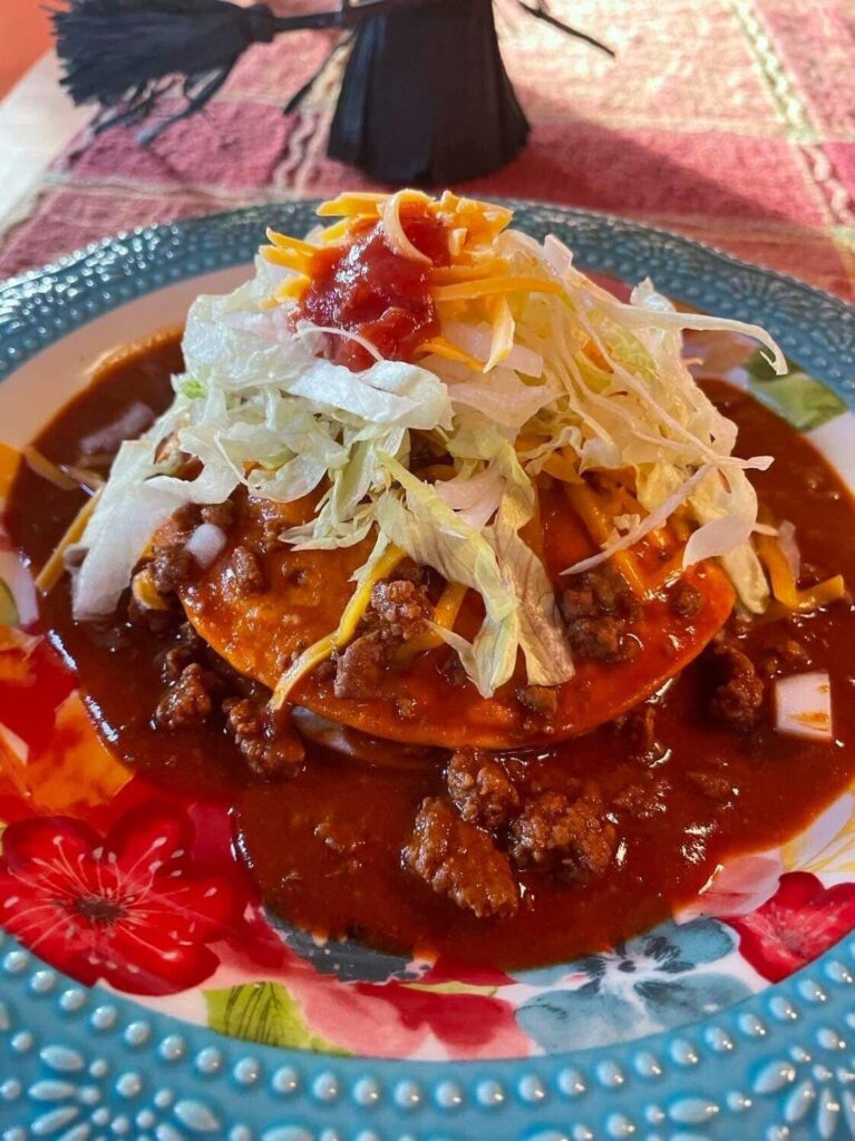 Stacked Red Enchiladas (Enchiladas Rojas) - Easy DIY Recipes