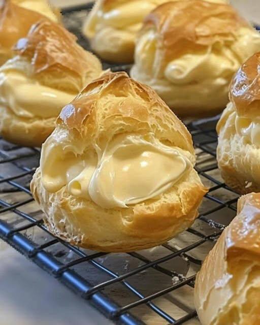 Custard-Filled Cream Puffs - Easy DIY Recipes